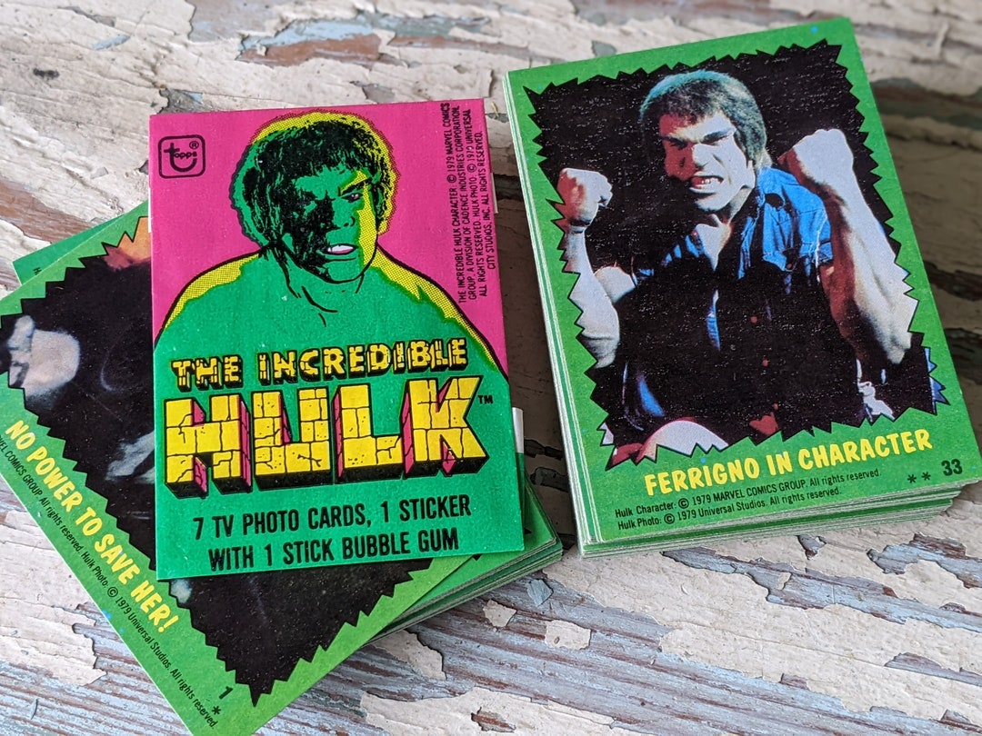 1979 the Incredible Hulk Trading Cards Complete Set, Topps Marvel - Etsy
