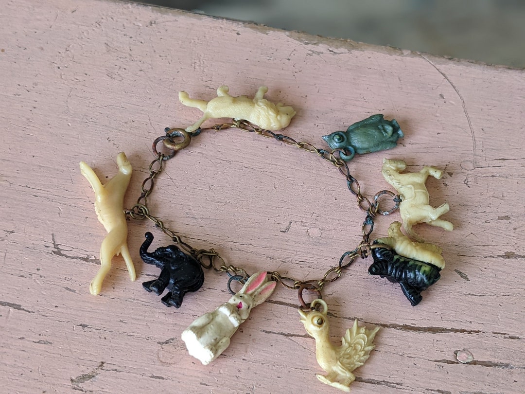 1940s One-of-a-kind Cracker Jack Charm Bracelet **whoa!! - Etsy