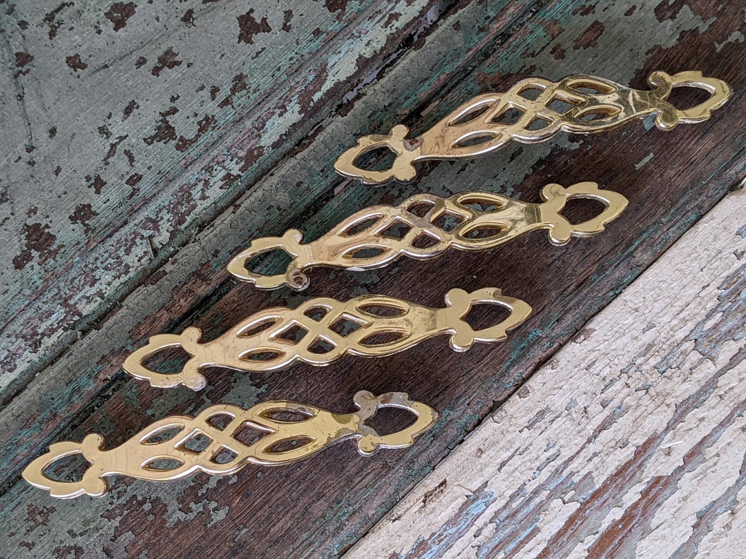 1993 KBC Queen Anne Style Pulls Set of 4 Cabinet Drawer Handles ...