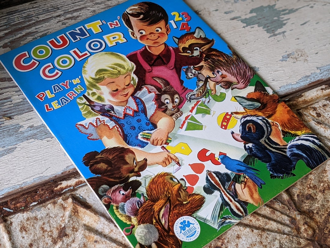 1960 Count N Color Playn Learn by Merrill 32 Pages #1587 - Etsy