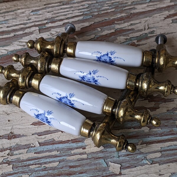Blue Porcelain Knobs - Etsy