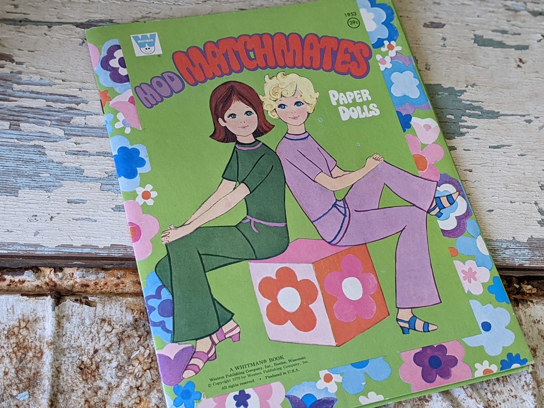 1970 Vintage Mod Matchmates Paper Dolls Clothes Accessories by Whitman ...