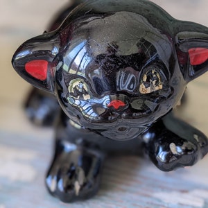 1950s Relco Rare Playful Black Cat Salt & Pepper Shakers Japan Redware ...