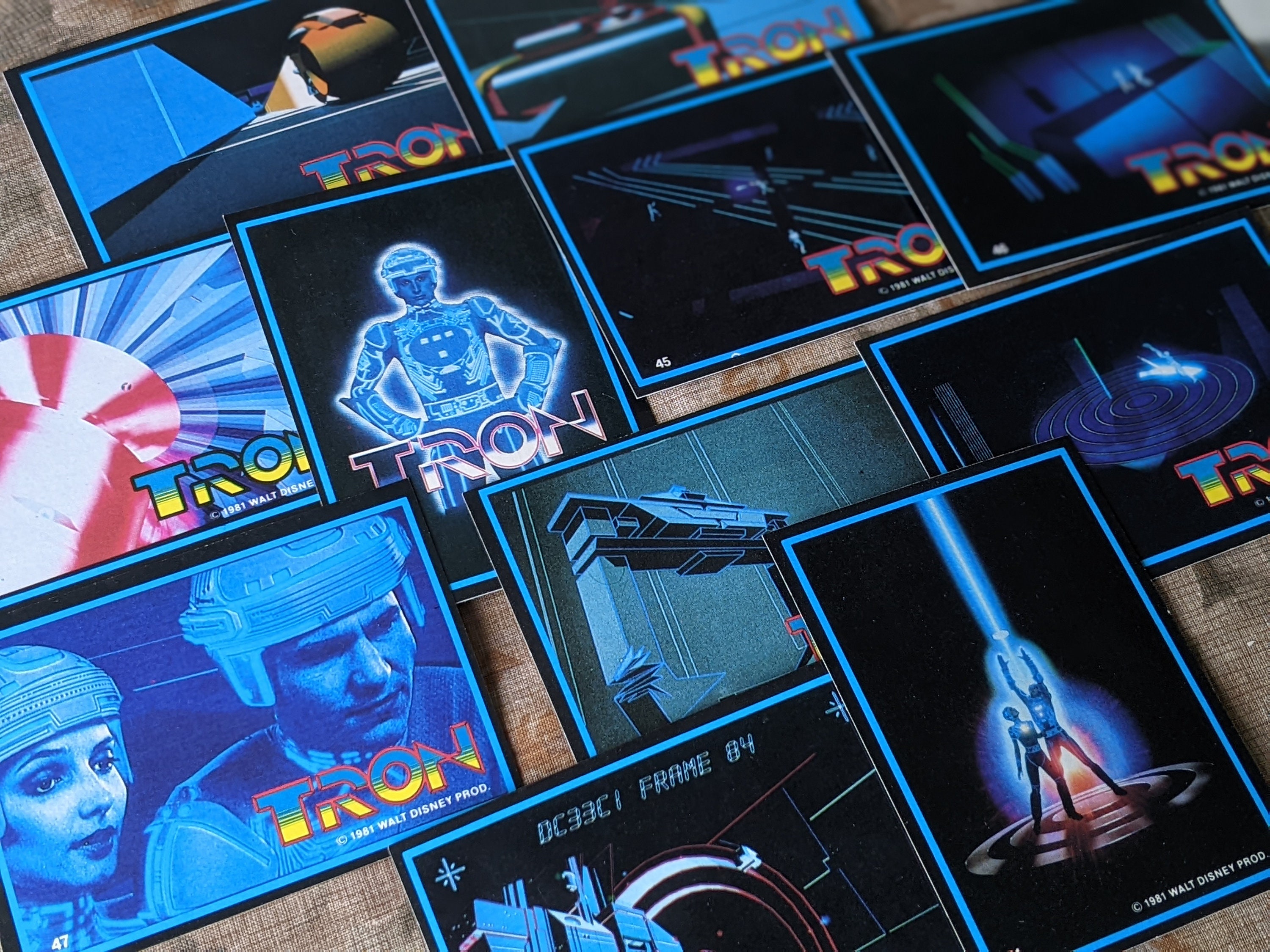 1981 Tron Ultra Complete Collection of 66 Cards 8 Stickers & 2 Sealed ...