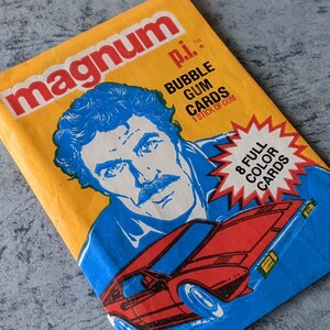1982 Magnum PI Complete 66 Photo Card Set Single Empty Wax Wrapper by ...