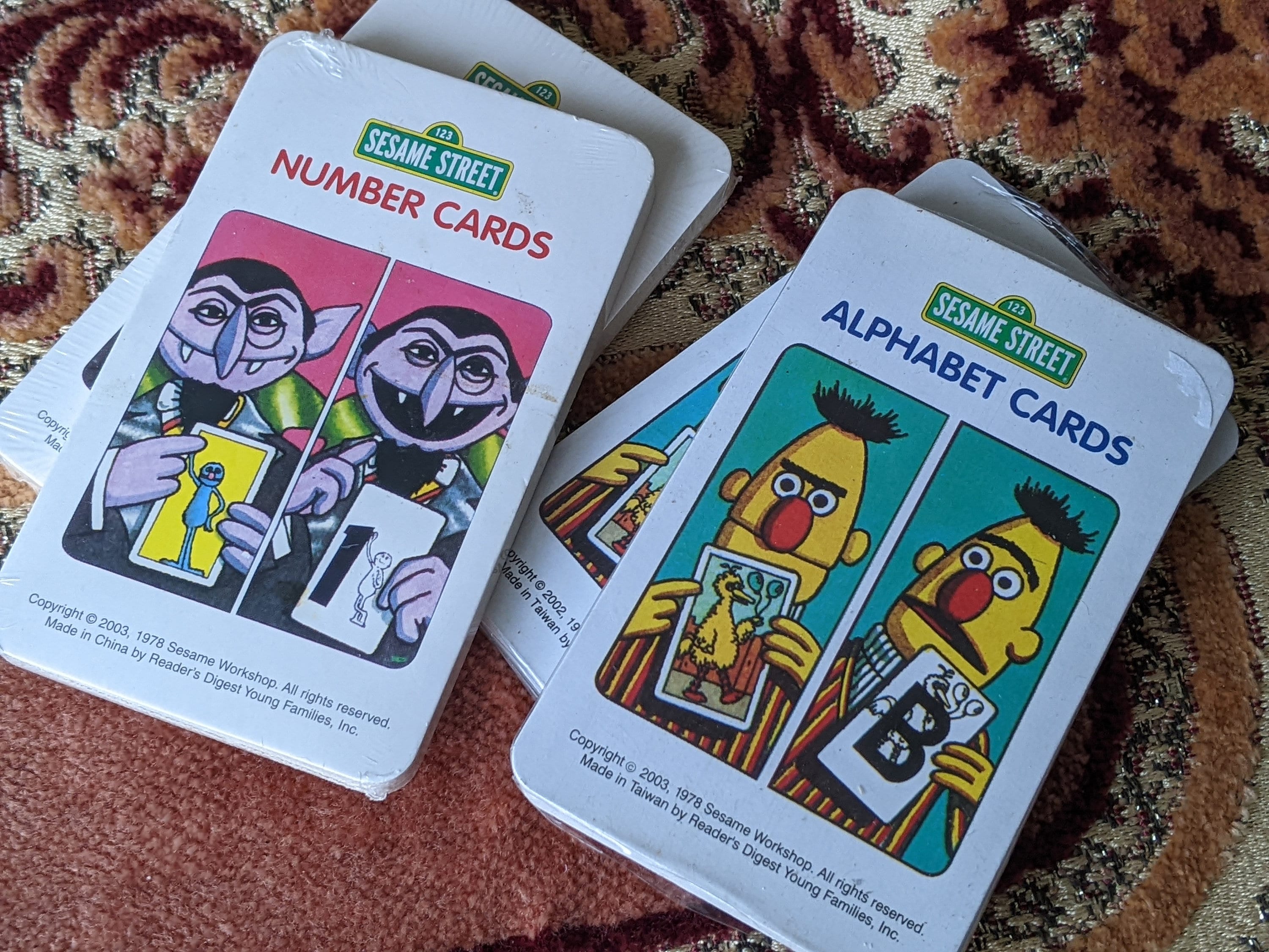 2003 Sesame Street Number & Alphabet Cards double Sets - Etsy