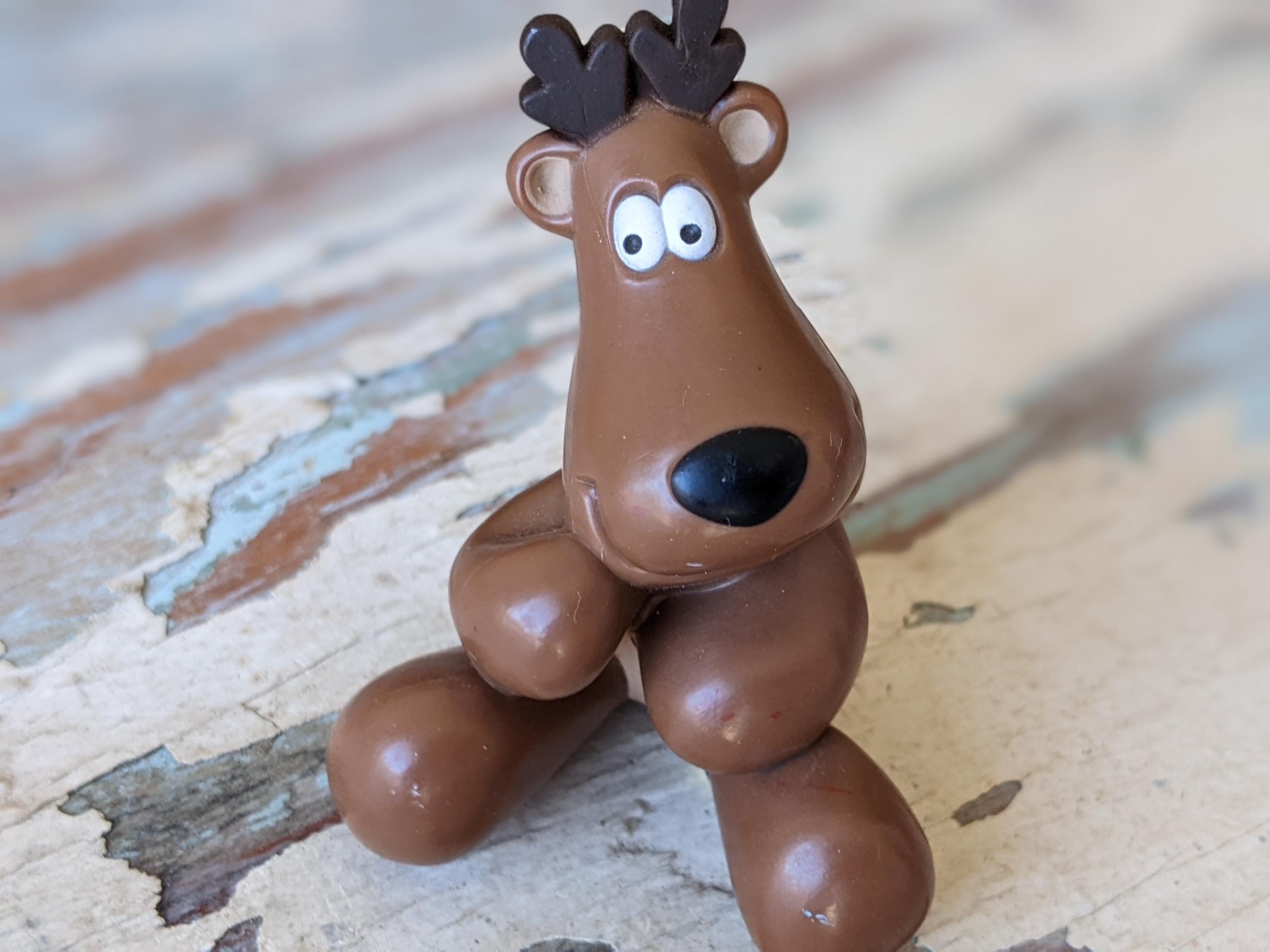 1986 Rodney the Reindeer Hallmark Miniature Plastic Figurine ...