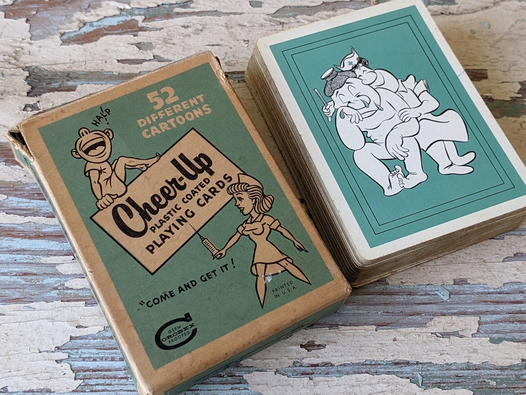 1960s Cheer-up Playing Cards 52 Different Cartoons Complete Set Corobex ...