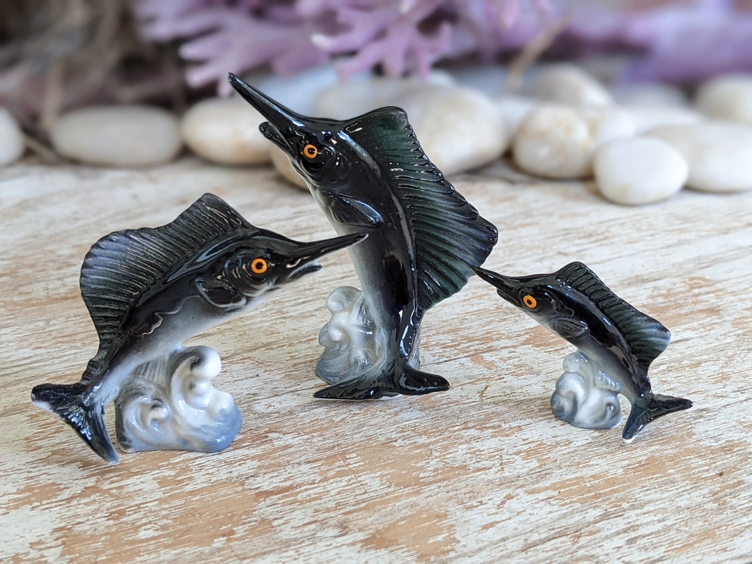 Vintage Bone China Sailfish Figurines: 1978 Frisco Golden Gate Set - Etsy