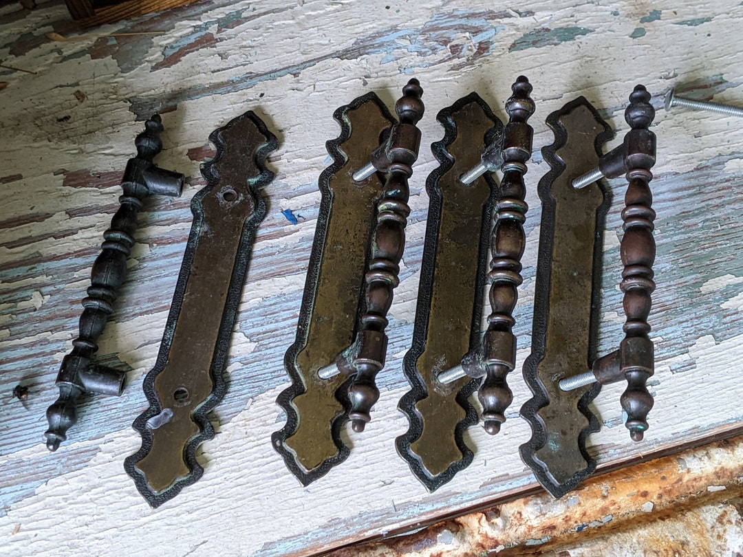 1970 Vintage National Lock Set of 4 Cabinet Bar Pull Handles W ...