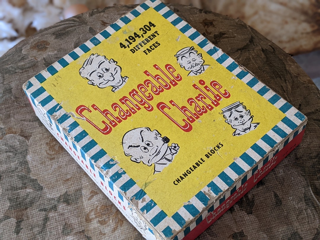 1948 Changeable Charlie Wooden Changeable Blocks Puzzle no Batteries ...