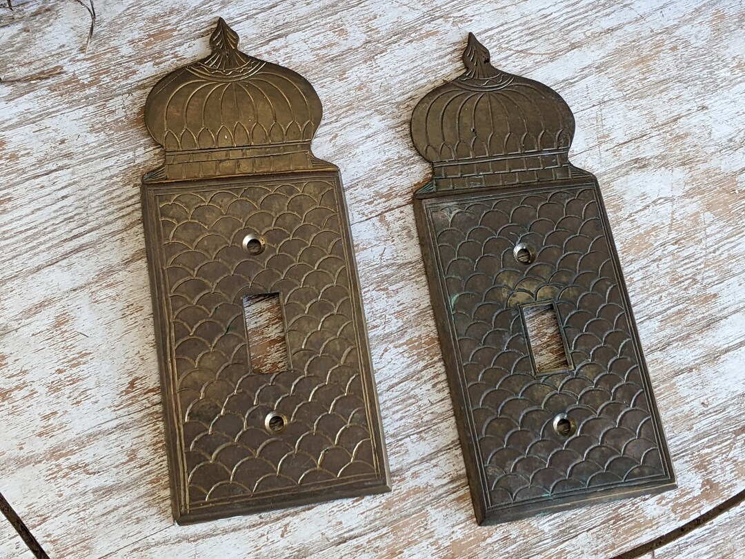1960s Sarna Brass hand Engraved Mosque Temple Light Switch - Etsy