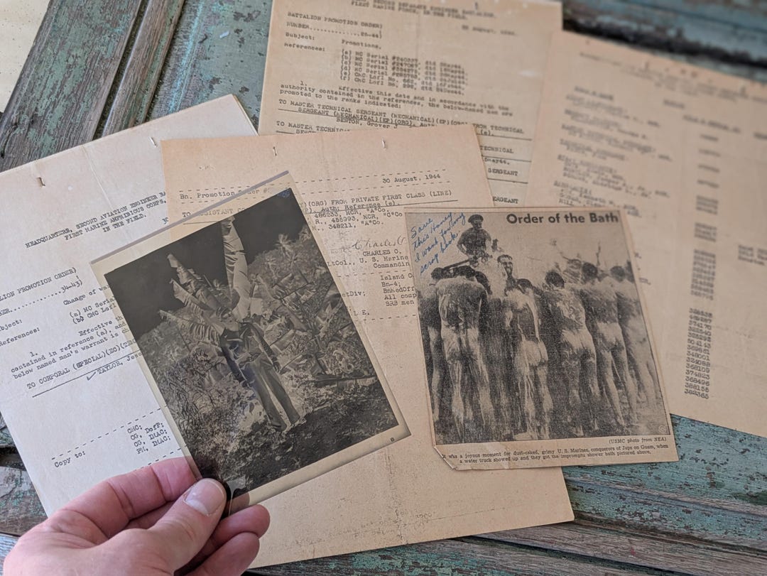 1940s WW2 Sergeant Jessie Taylor US Marine Corps Personal File ...