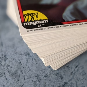 1982 Magnum PI Complete 66 Photo Card Set Single Empty Wax Wrapper by ...