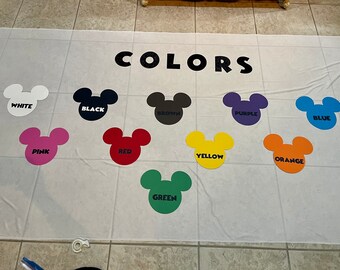 Mickey Mouse Color Chart - Etsy UK
