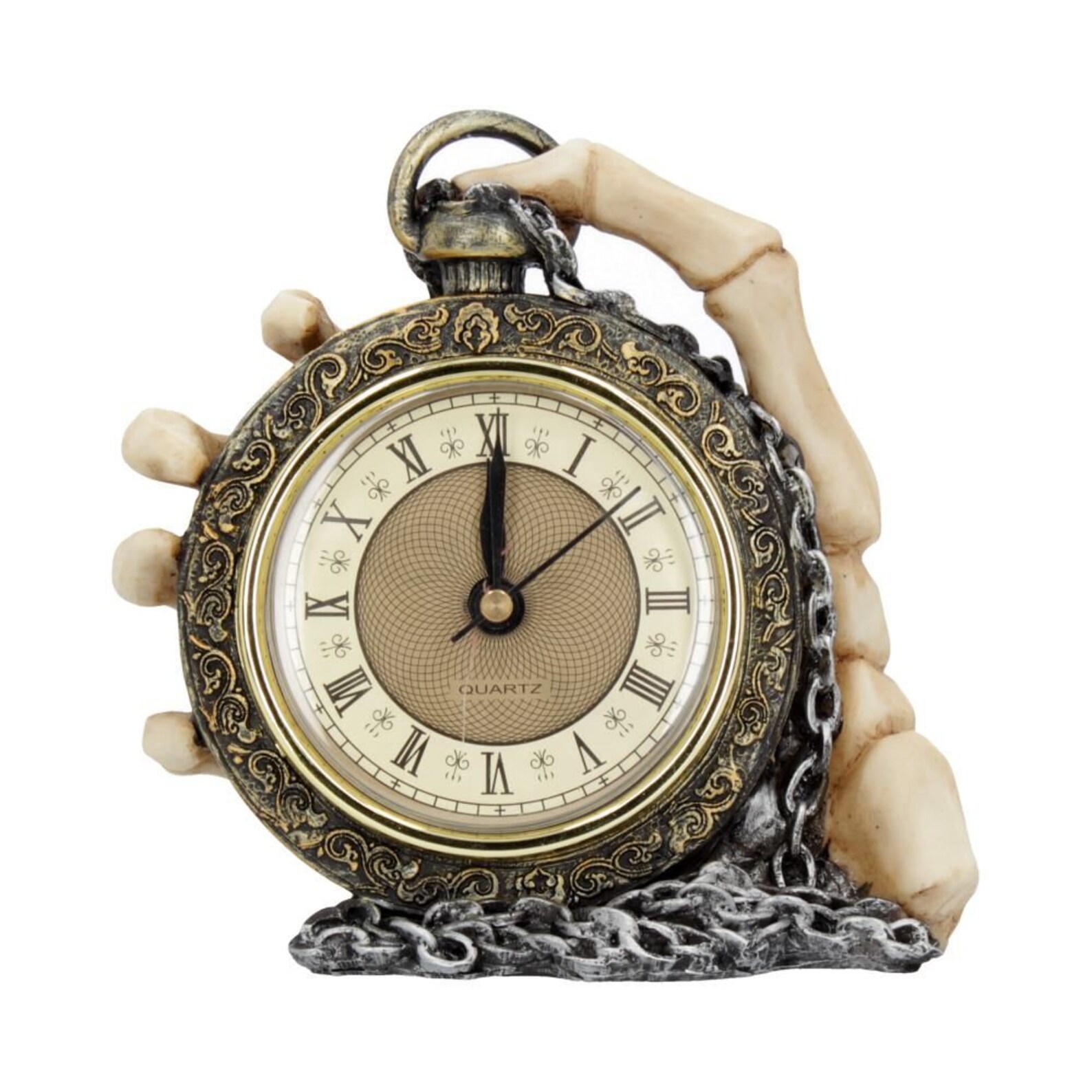 Quirky Gothic Skeleton Desk 'pocket Watch' Clock - Etsy UK