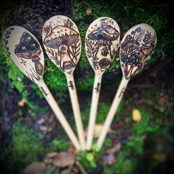 Wood Burned Spoons - Etsy