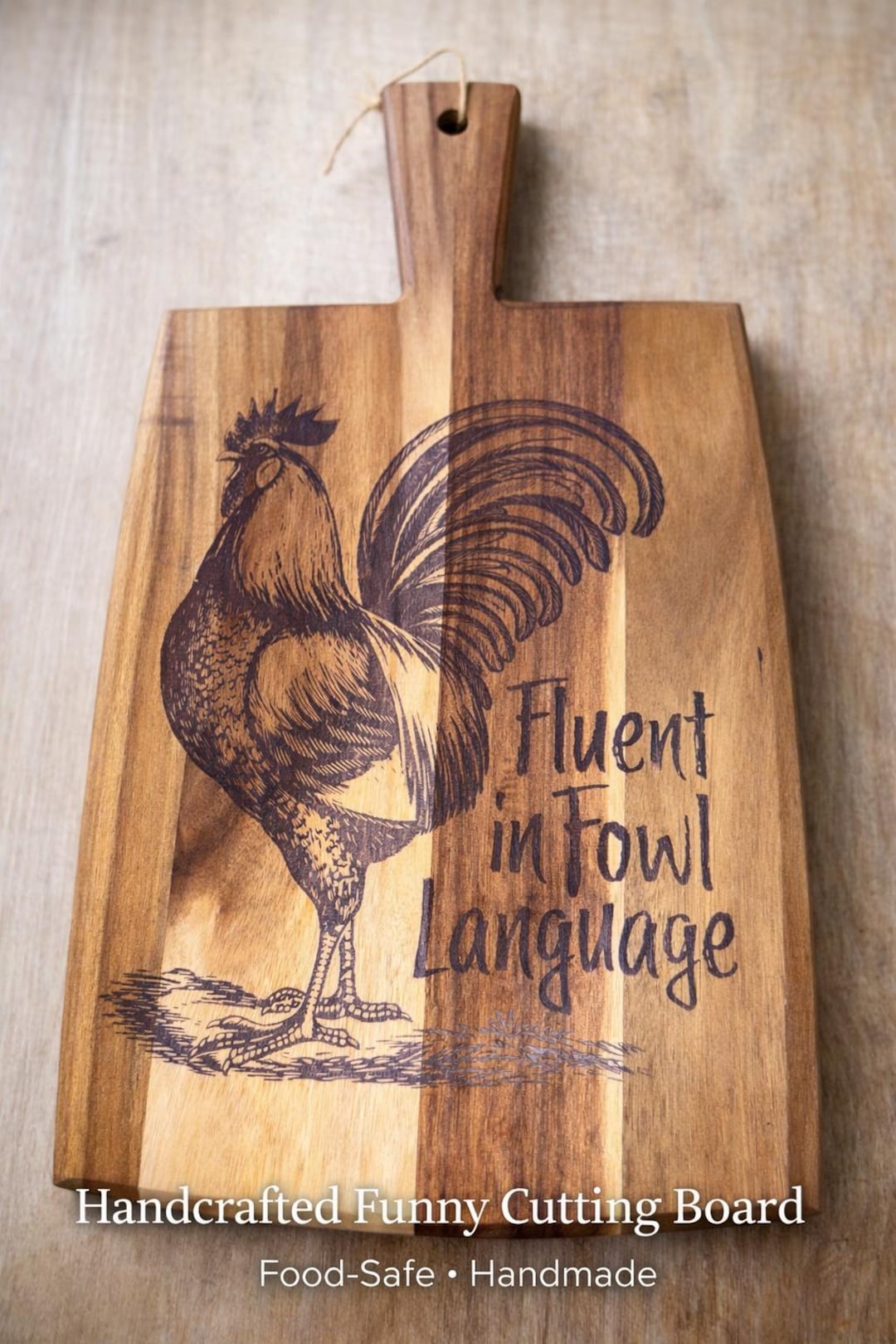 Fluent in Fowl Language Rooster Cutting Board | Sassy Kitchen Decor ...