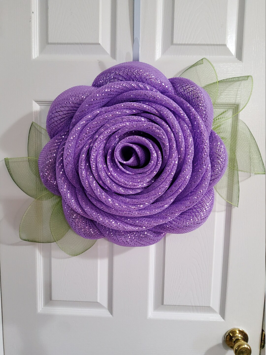 Purple Rose Front Door Wreath: 30