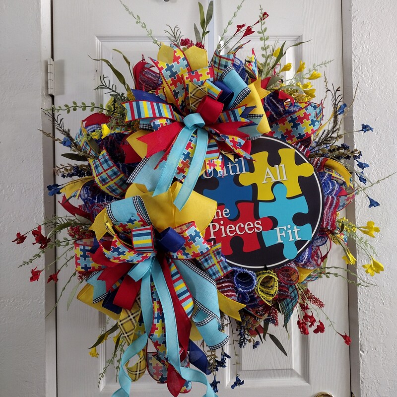 Autism Wreath - Etsy