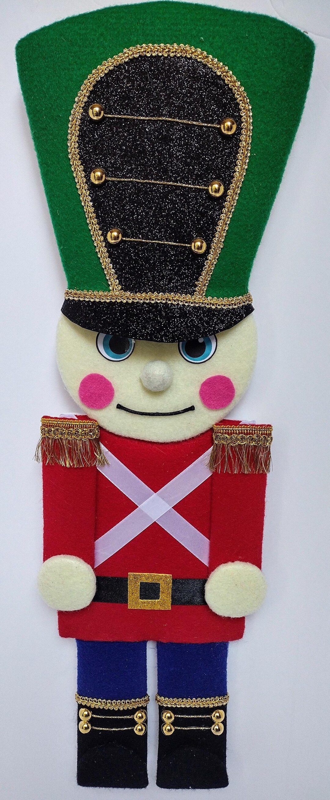Nutcracker Wreath Attachment: Handmade Christmas Toy Soldier Decor ...
