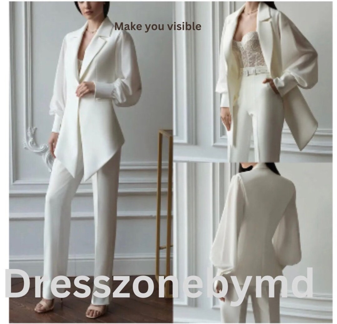 Women Pant Suit Women Ivory Suit Set Green Girl Tuxedo - Etsy