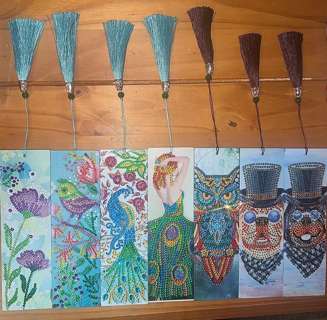 Finished Diamond Painting Bookmark Finished Diamond Art - Etsy