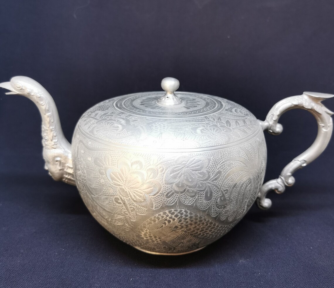 Kut Hing Swatow Pewter Tea Set - Etsy