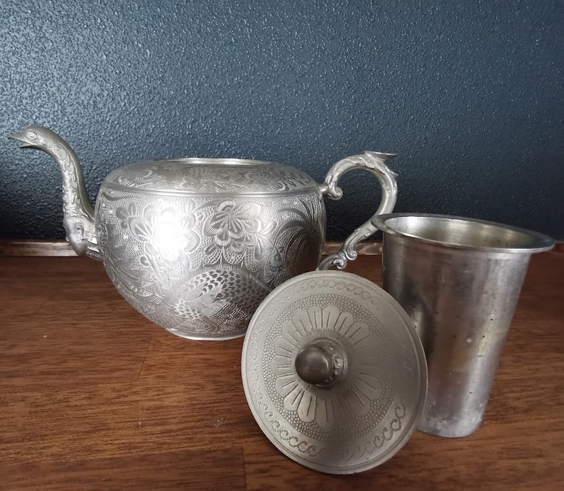 Kut Hing Swatow Pewter Tea Set - Etsy