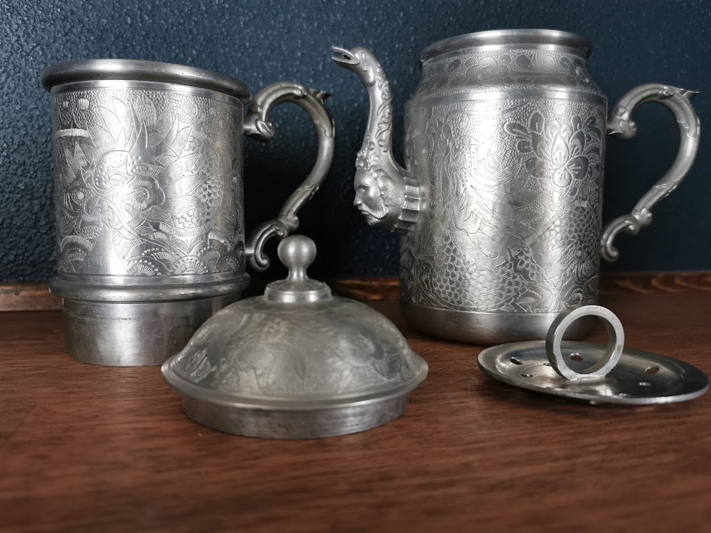 Kut Hing Swatow Pewter Tea Set - Etsy