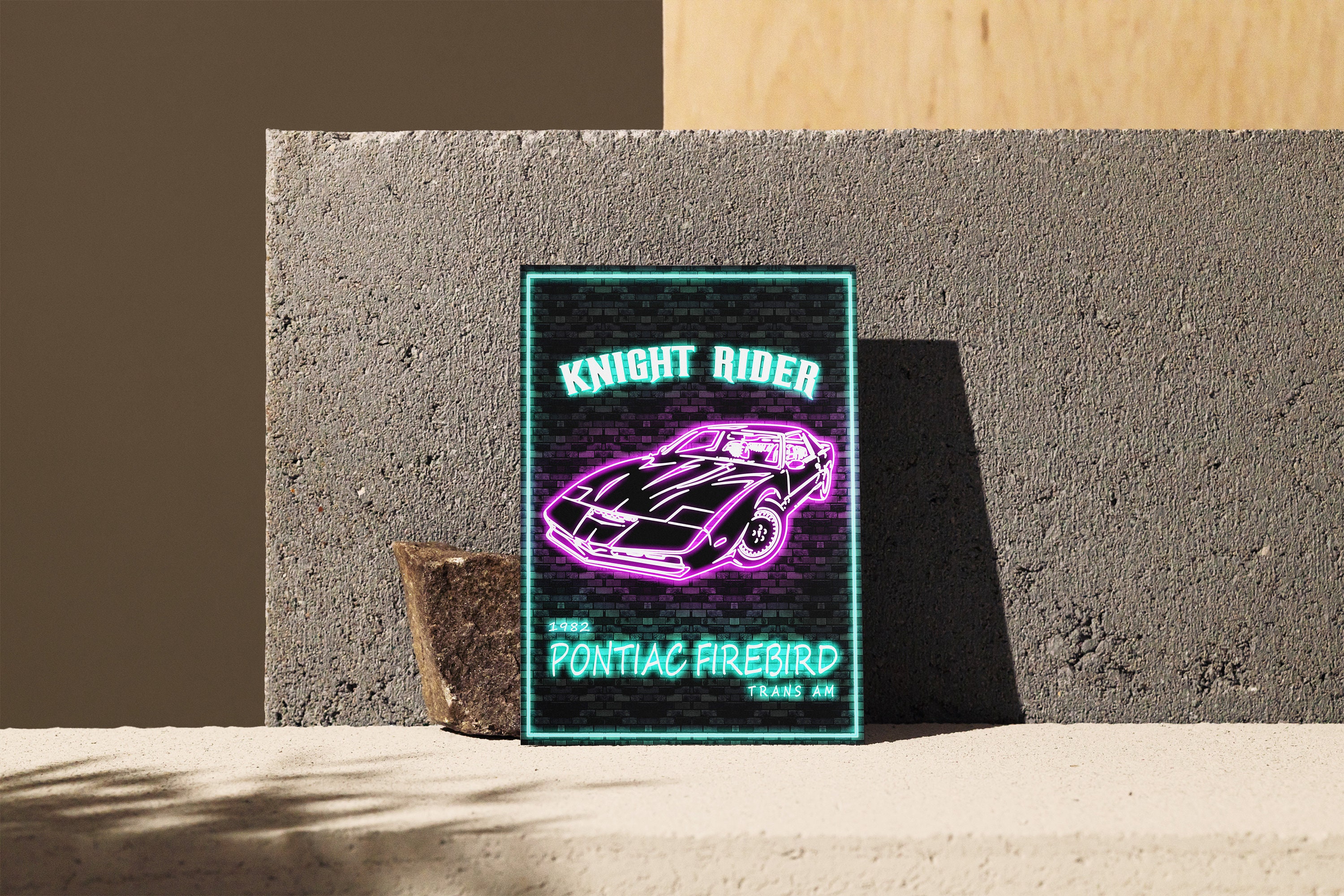 1982 Pontiac Firebird Trans Am Glow Neon Car Poster. Neon - Etsy