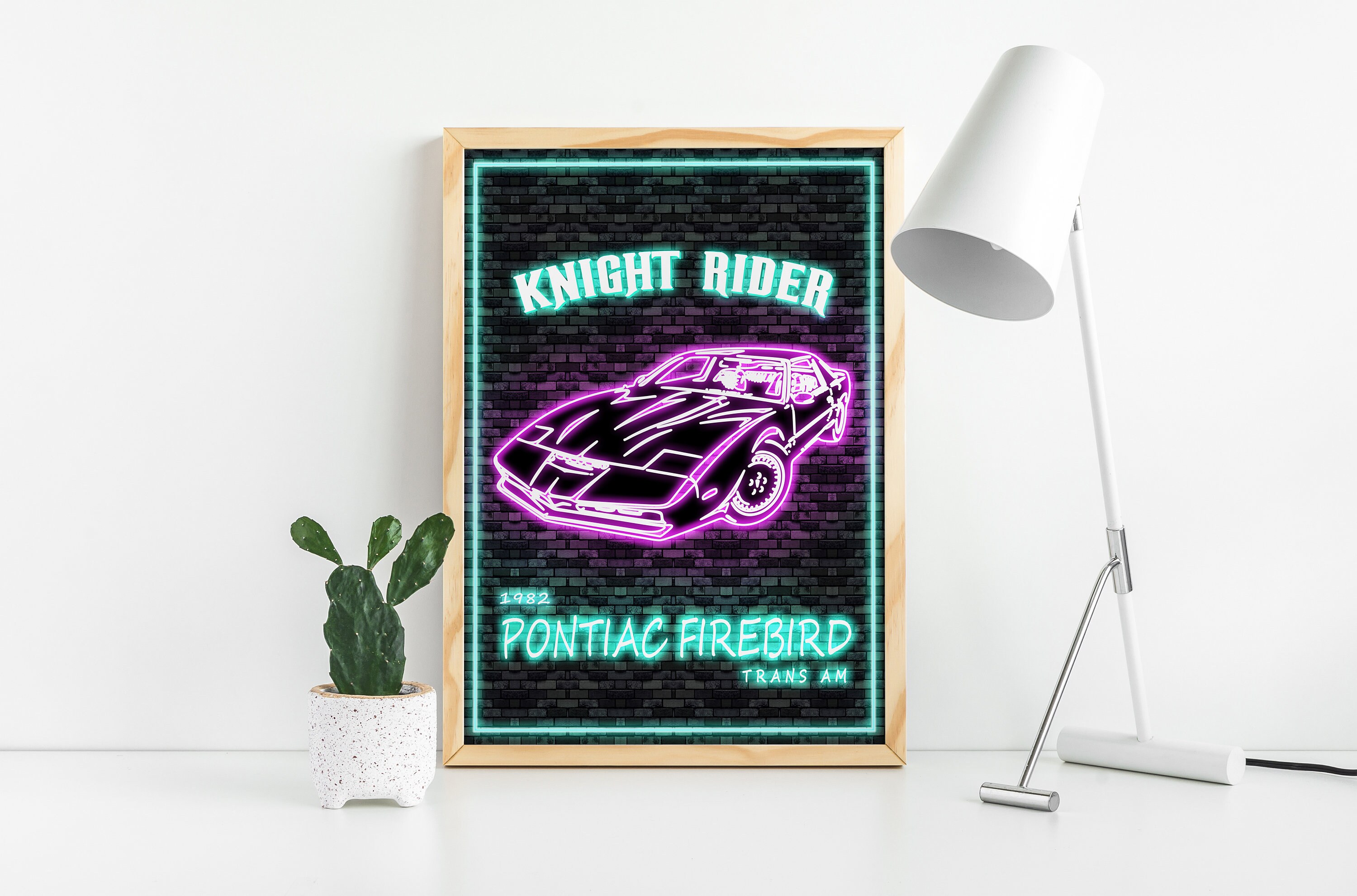 1982 Pontiac Firebird Trans Am Glow Neon Car Poster. Neon - Etsy
