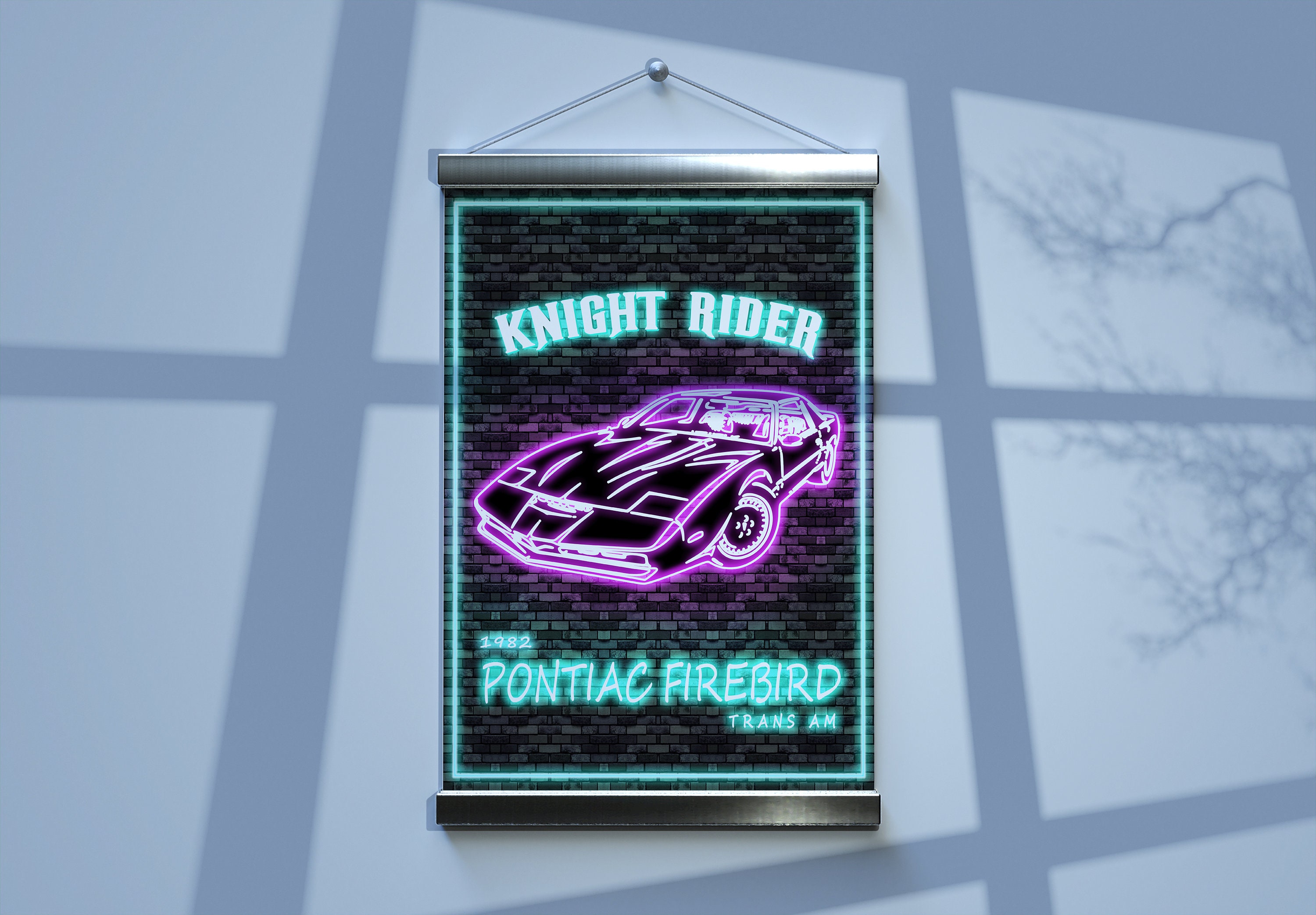 1982 Pontiac Firebird Trans Am Glow Neon Car Poster. Neon - Etsy