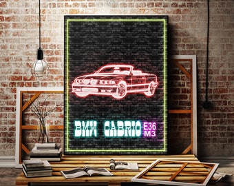 Neon Glow Art Poster - Etsy