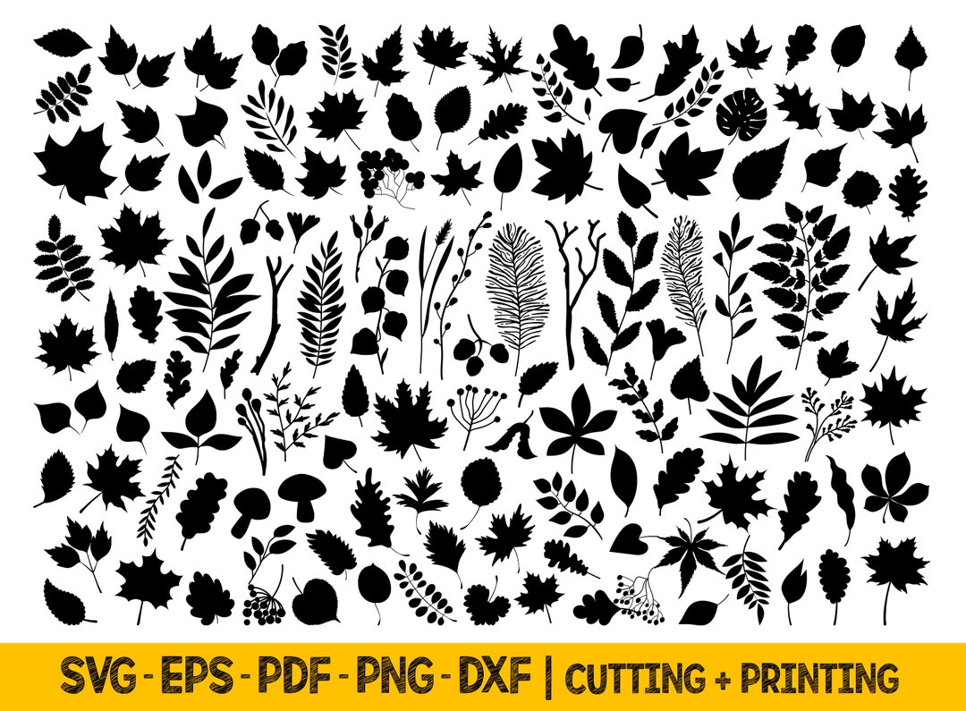 Leaves Svg Files for Cricut, Leaf Svg Bundle 130 Pcs, Autumn Svg Bundle ...