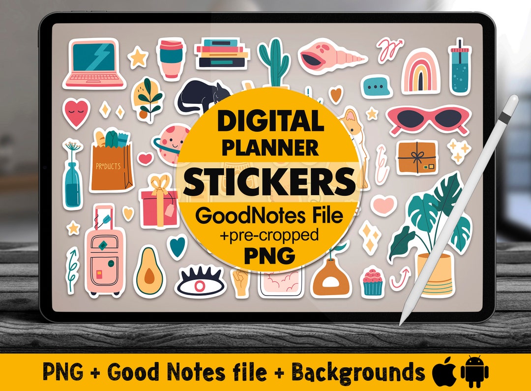 Goodnotes Digital Stickers , Stickers for Digital Planners, Pink ...
