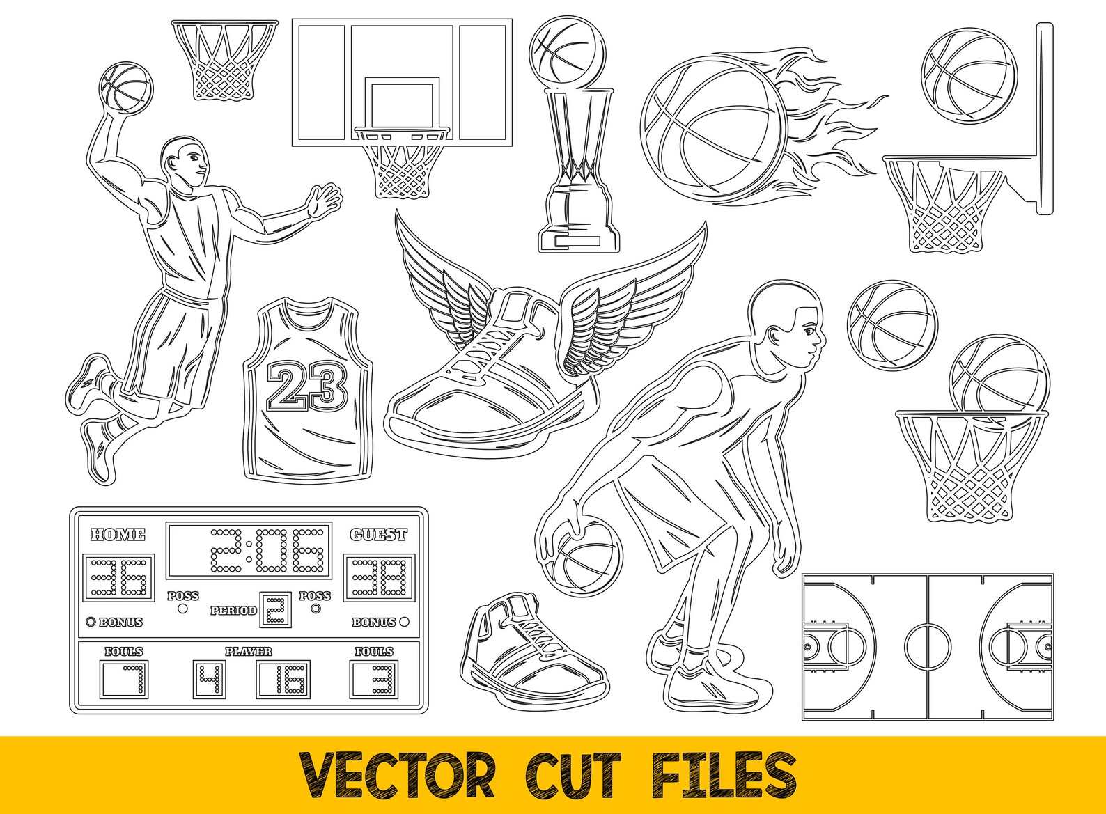 Basketball Clipart Svg, Basketball Svg Files for Cricut, Basketball ...