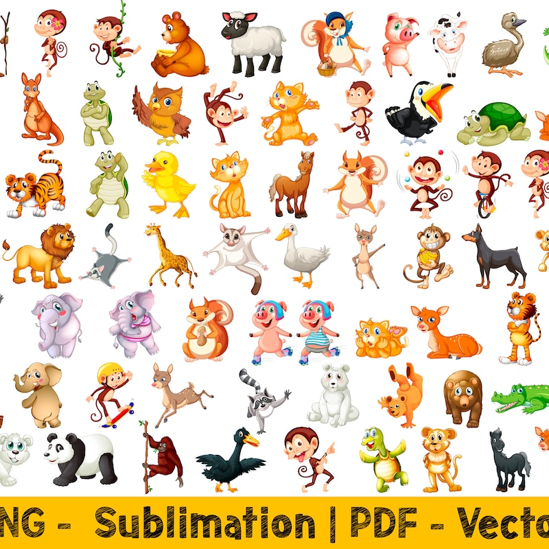 Animals Clipart - Etsy