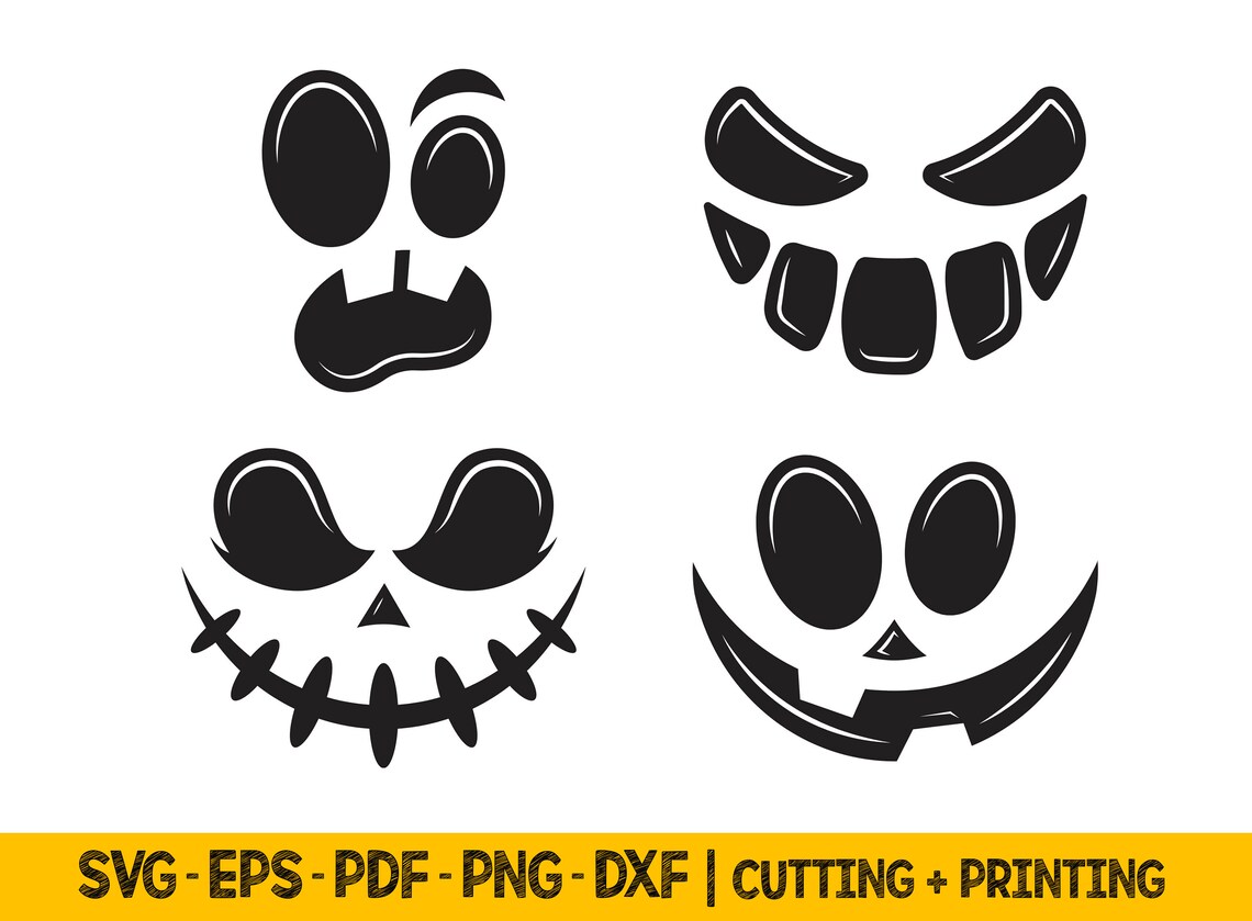 Jack O Lantern Svg Files for Cricut Pumpkin Face Svg Files - Etsy