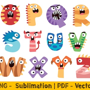 Digital Alphabet Clipart, Alphabet Letters, Halloween Fonts Sublimation ...
