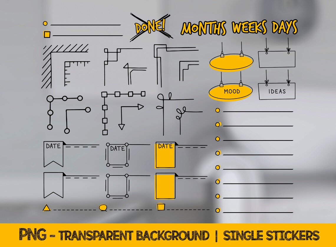Digital Stickers Goodnotes Bundle Png Goodnotes Stickers - Etsy
