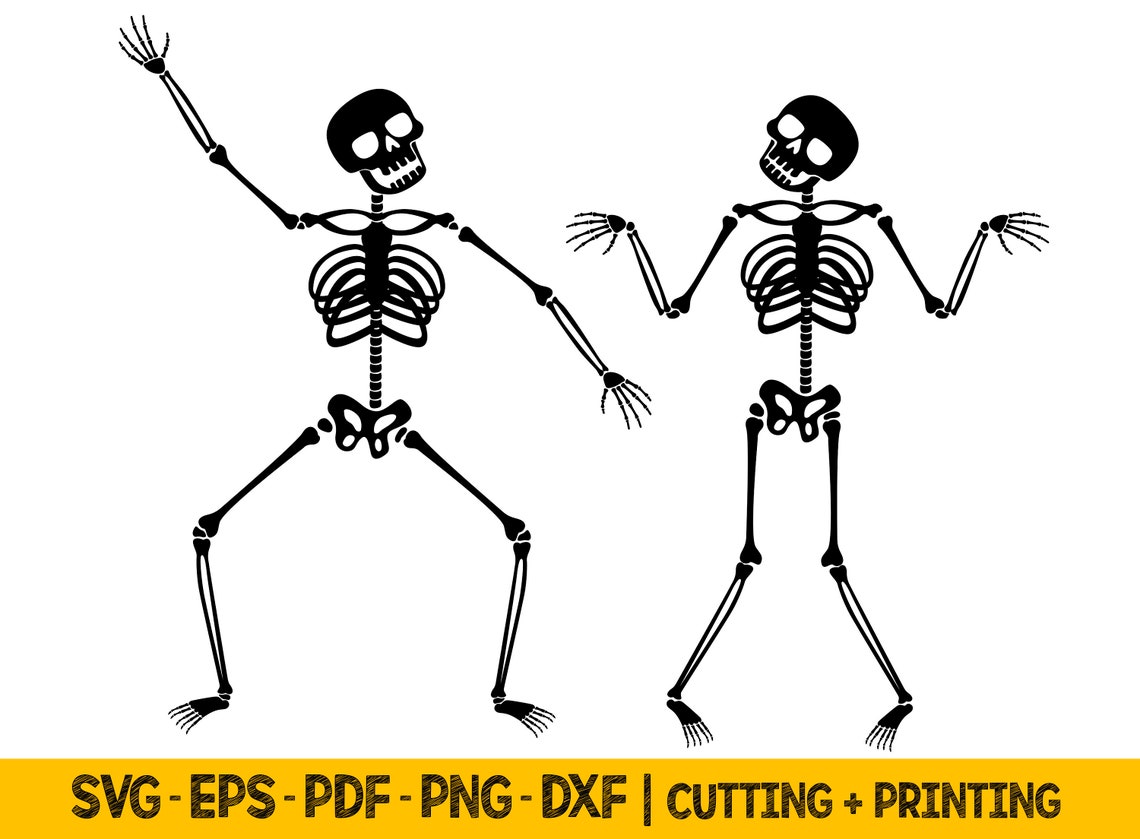 Dancing Skeleton Svg Files for Cricut Skeleton Svg File - Etsy