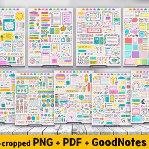 Cute Stickers Digital Sticker Book, Goodnotes Stickers Everyday Digital ...