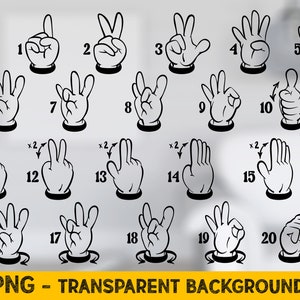 Asl Numbers Svg for Cricut, Sign Language Svg Files for Cricut, Vector ...