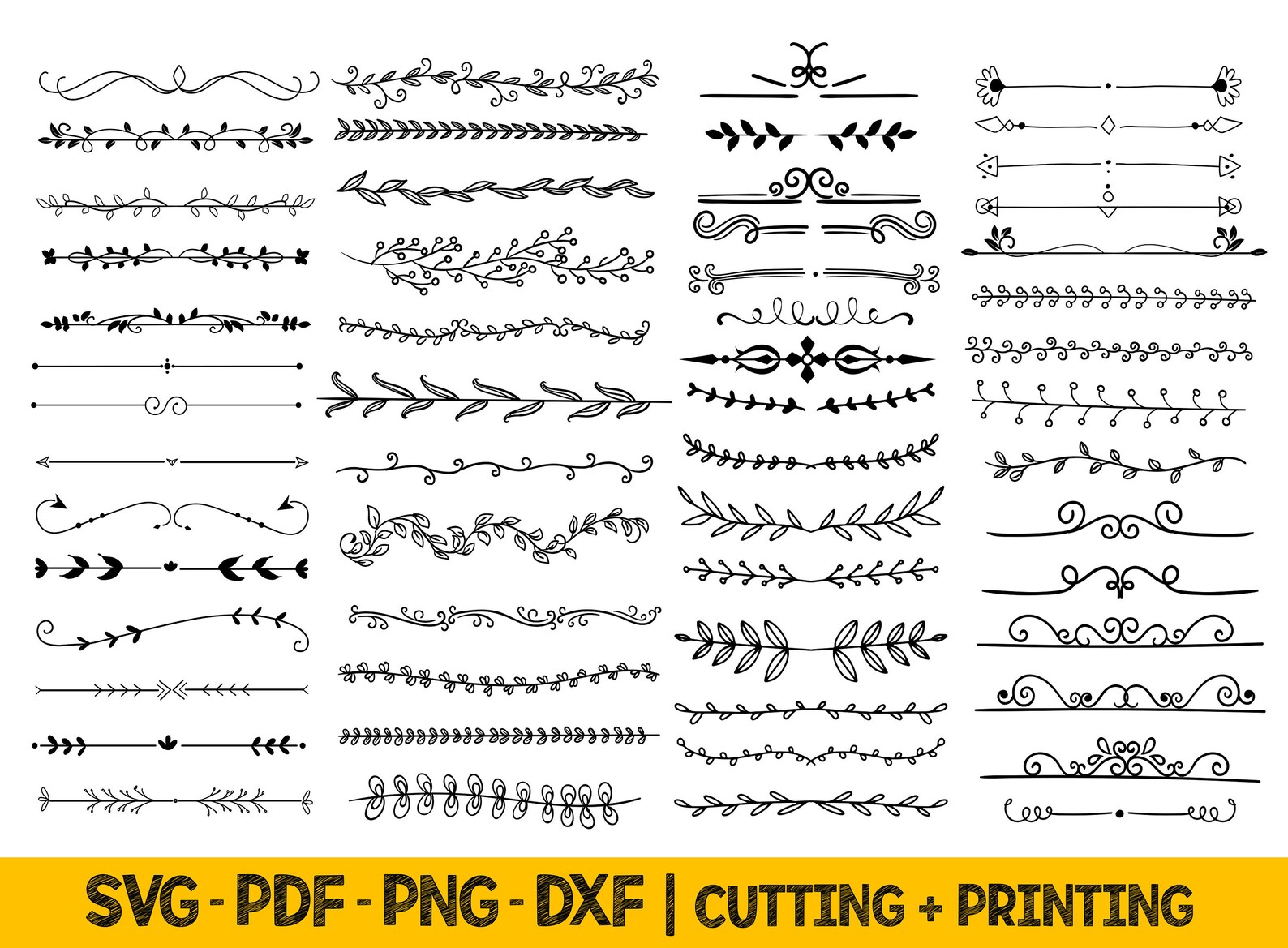 Vintage Border Svg Files for Cricut 350 Pcs. Vintage Clipart Png and ...