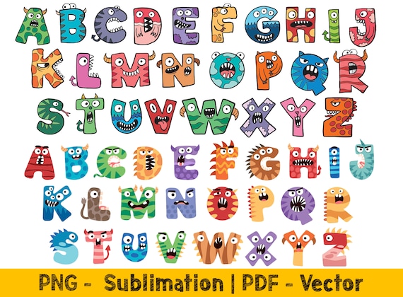 Digital Alphabet Clipart Alphabet Letters Halloween Fonts - Etsy