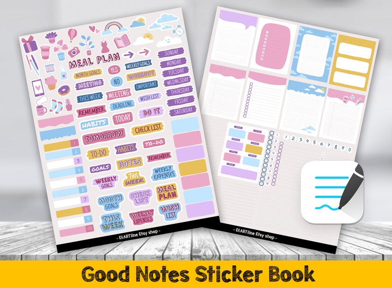 Planner Stickers Digital Digital Planner Stickers Kit Ipad - Etsy