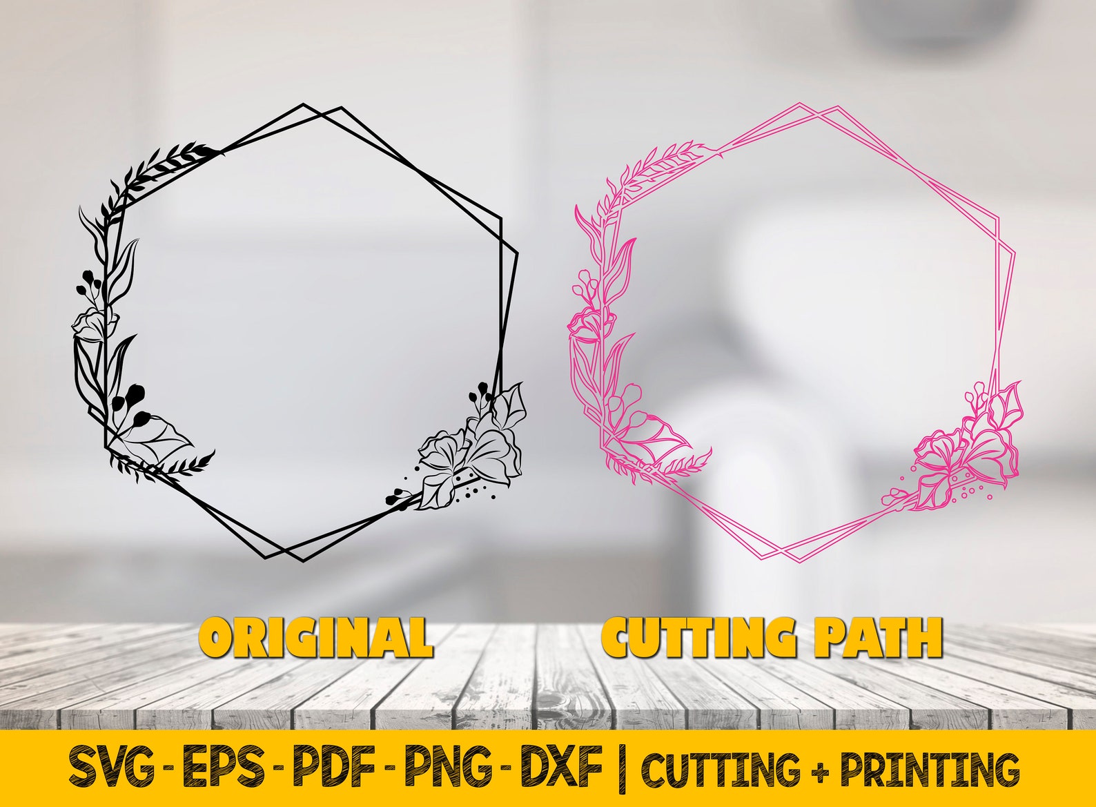 Floral Frame Svg Flower Svg Files For Cricut Flower Border Etsy Canada