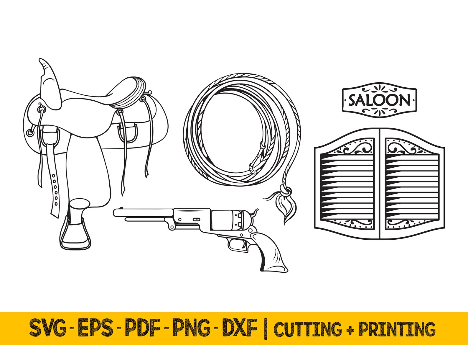 Western Svg Designs Vector Files, Cowboy Svg Bundle, Country Svg Files ...