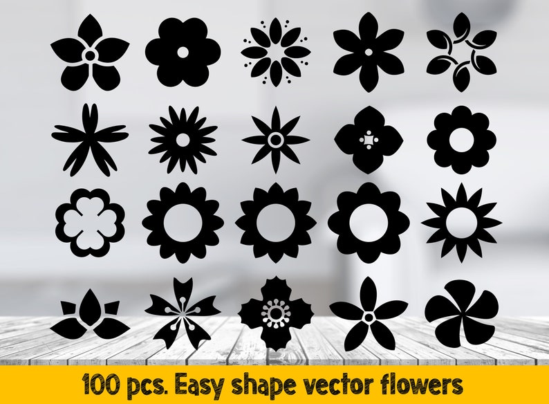 Simple Flower Svg Bundle Daisy Svg Cut File Boho Flowers Svg - Etsy